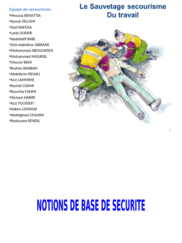Sauvetage Et Secourisme Du Travail | PDF | Saignement | Réanimation ...