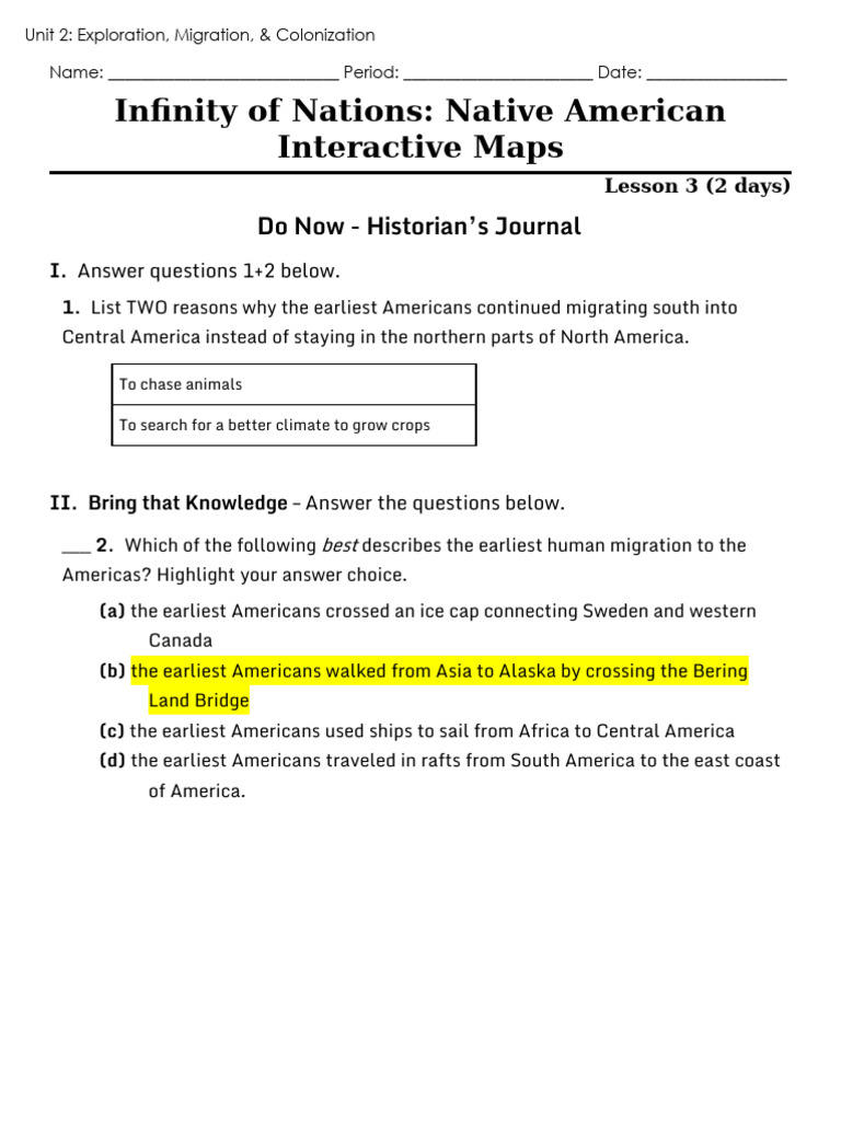G8 - SS - U2 - L3 - Materials - Infinity of Nations Culture Quest ...