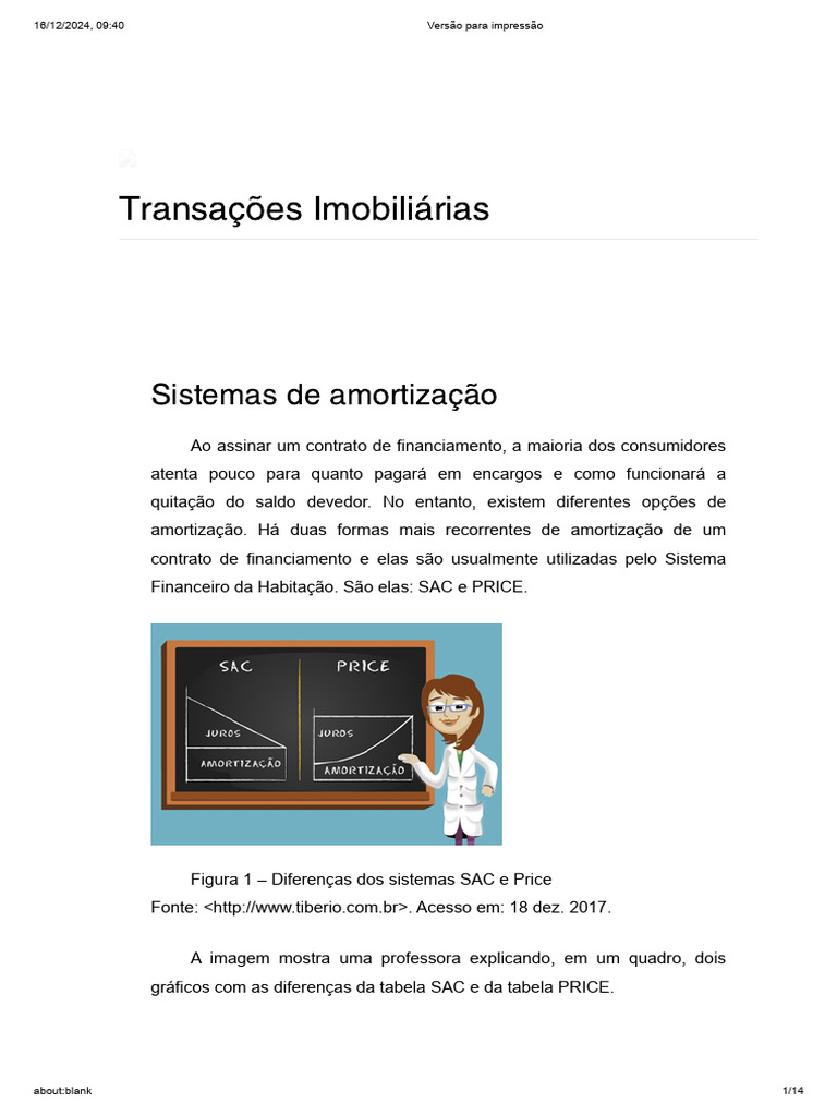 Comparativo: SAC vs. Price em Financiamentos | PDF | Juros | Empréstimos