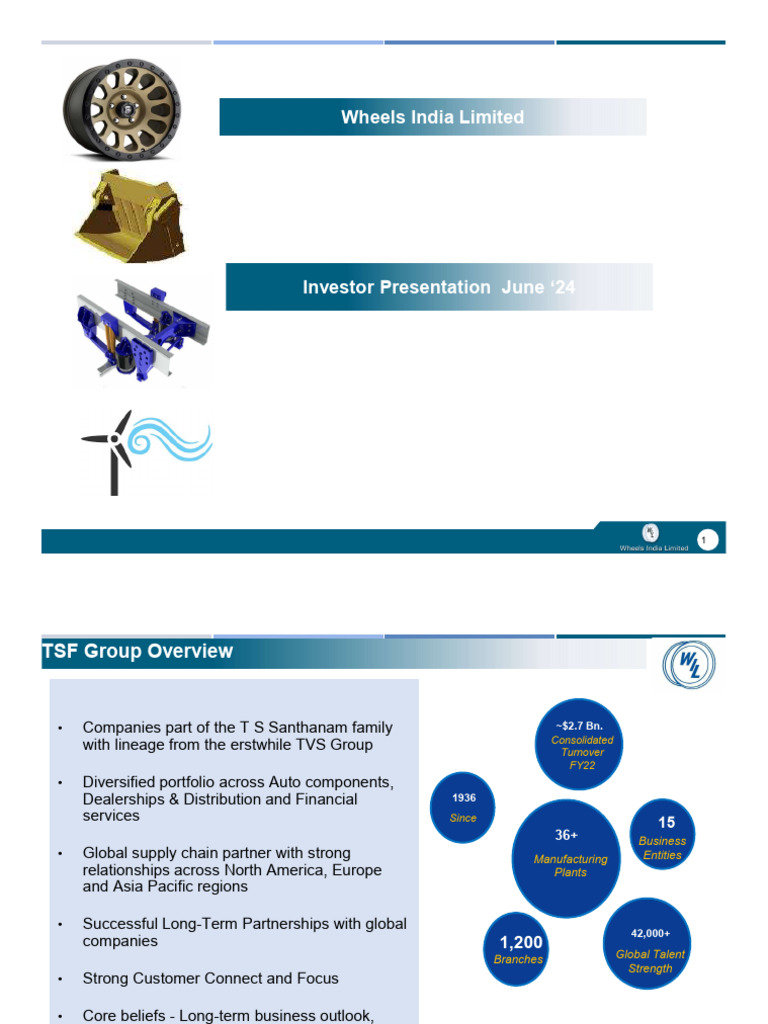 Investor Presentation Q1FY25 | PDF | Wheel | Axle