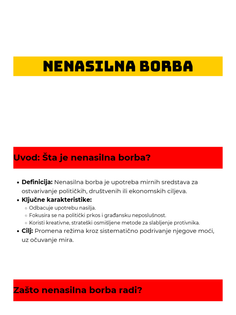 Nenasilna Borba | PDF