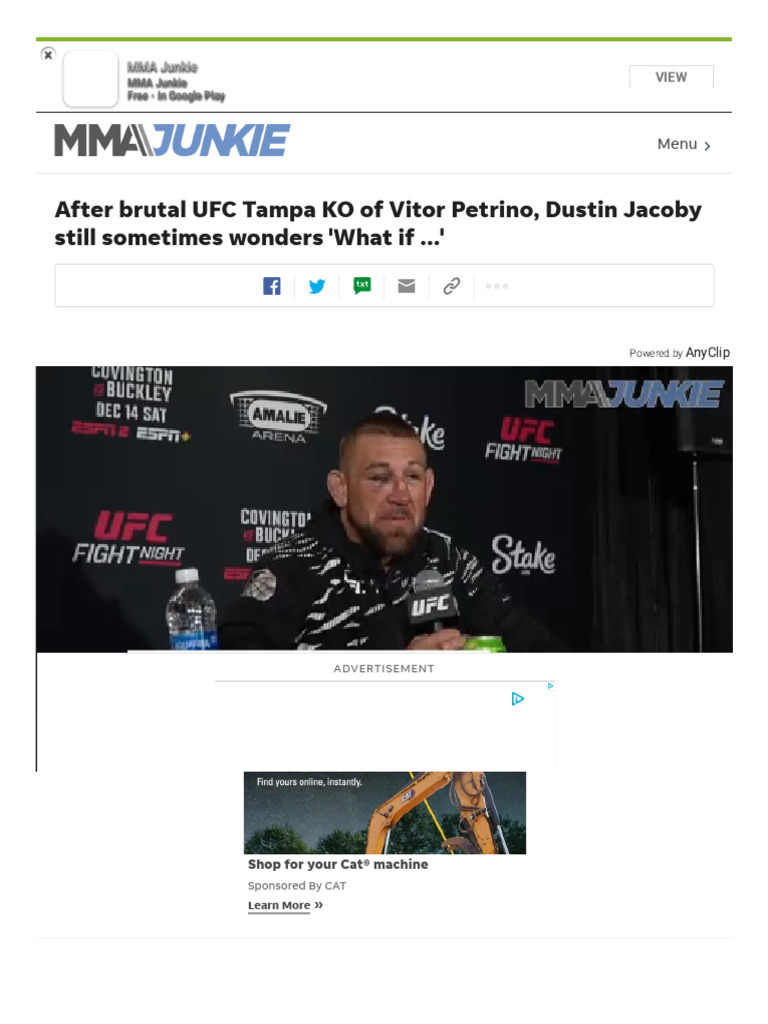After Brutal UFC Tampa KO Dustin Jacoby Still Wonders | PDF | Ultimate ...