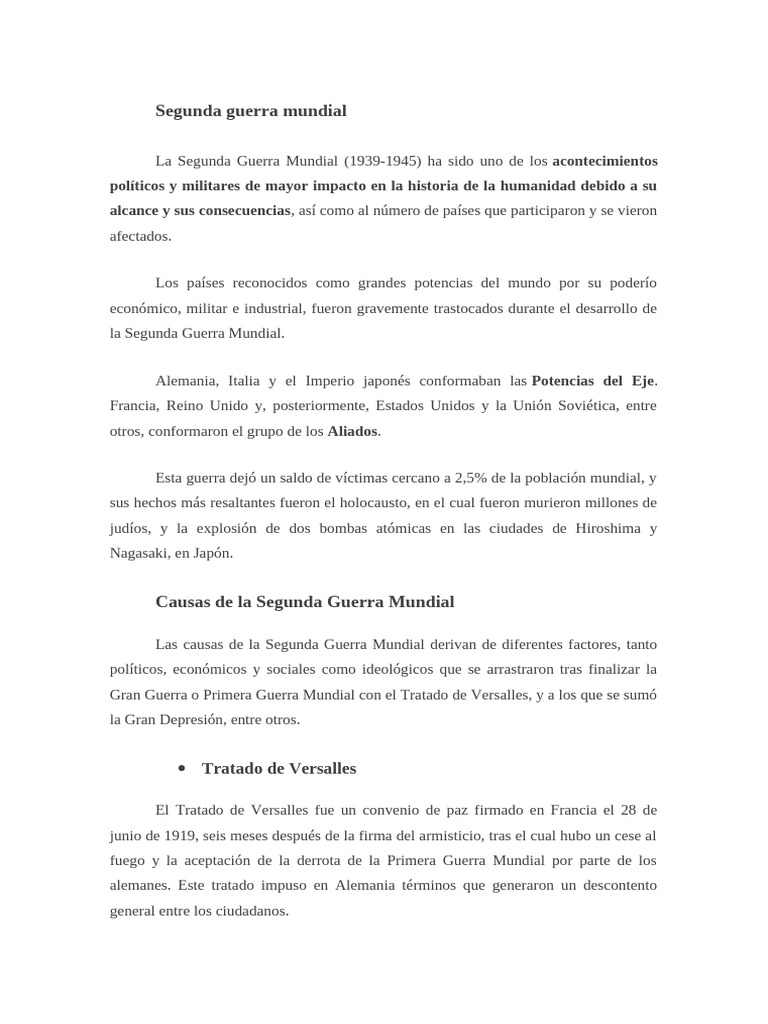 1 - Segunda Guerra Mundial | PDF | Alemania nazi | Segunda Guerra Mundial