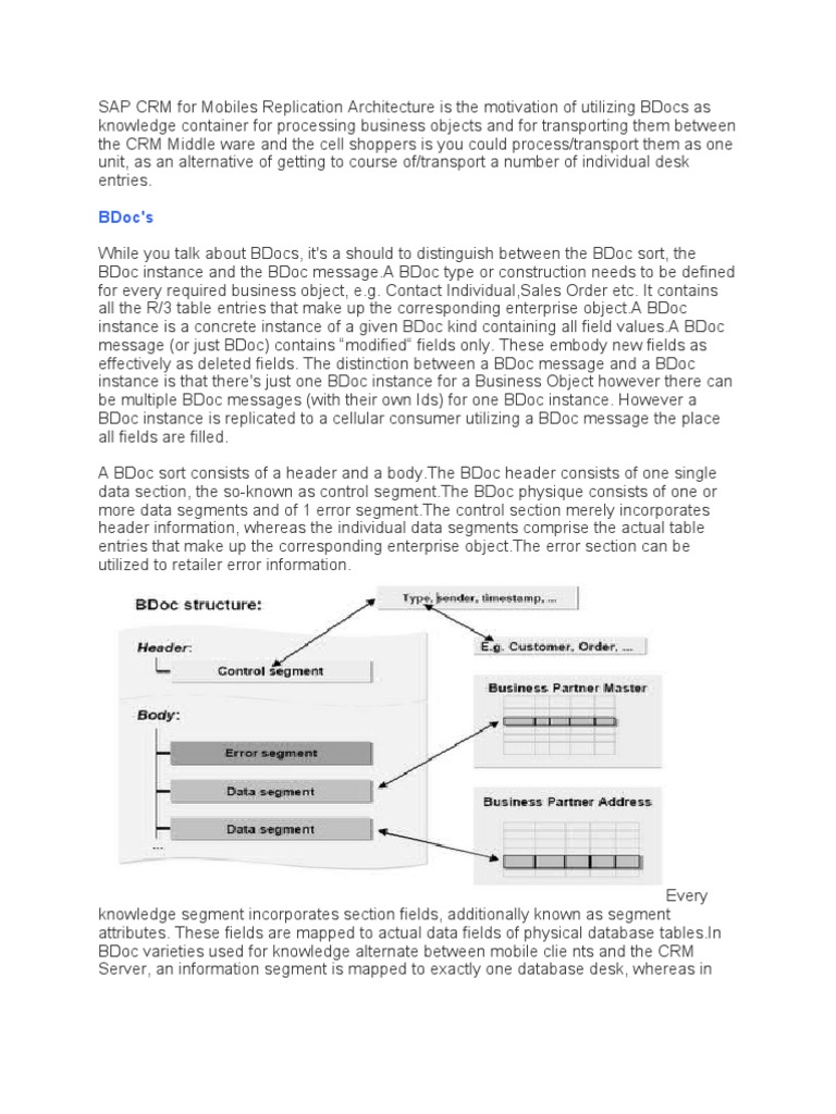 BDoc Mobile | PDF | Replication (Computing) | Customer Relationship Management