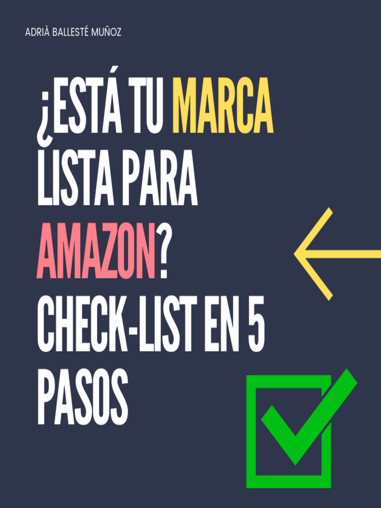 ¿Está Tu Marca Lista para Amazon Check-List en 5 Pasos | PDF