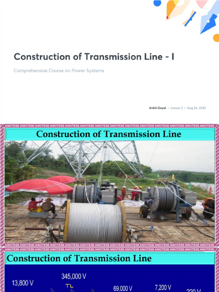 Construction of Transmission Line I With Anno | PDF