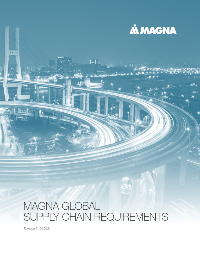Magna Global Supply Chain Manual | PDF | Supply Chain | Business