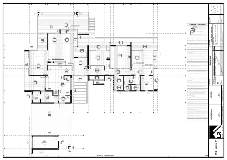 ARQ - Lámina 17 Plano de Terminaciones | PDF | Ingeniería de Edificación