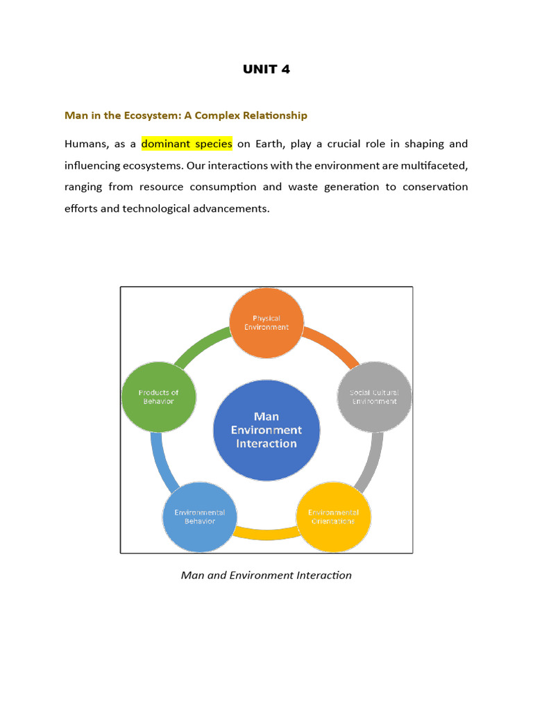 Man in Ecosystem | PDF | Ecosystem | Sustainability