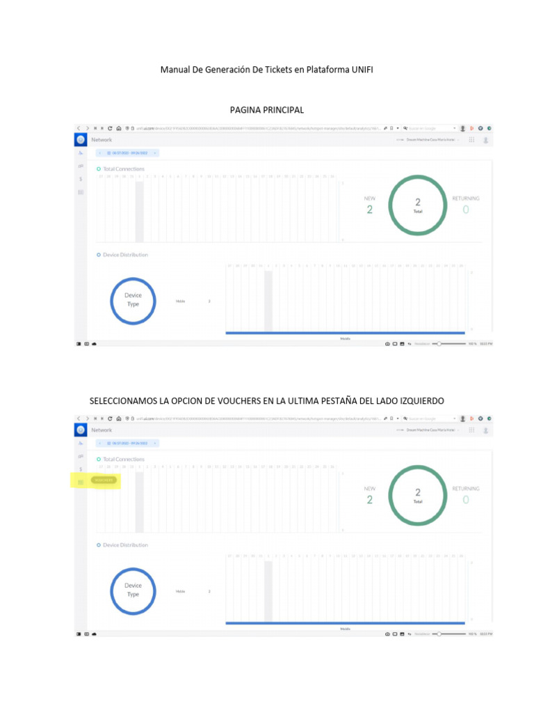 Generación de Tickets en UNIFI | PDF