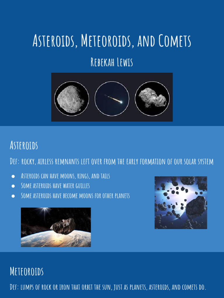 Asteroids, Meteoroids, and Comets | PDF
