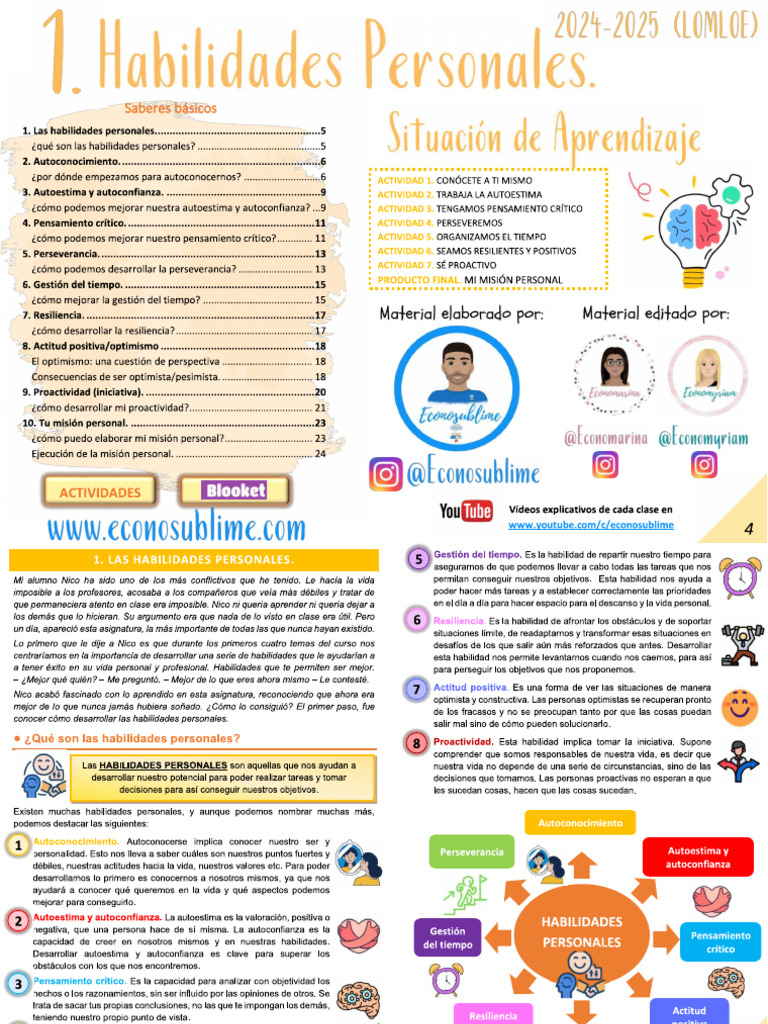 Tema 1 - Habilidades Personales | PDF