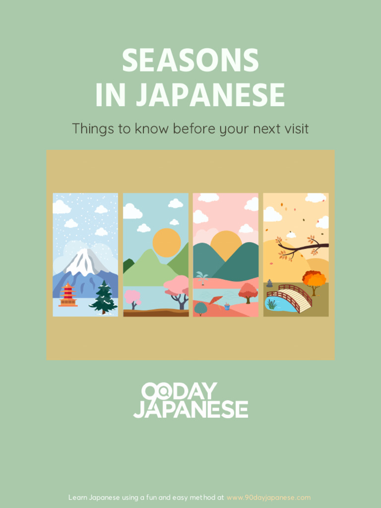 PDF Seasons in Japanese | PDF | Japanese Language | Languages Of Asia