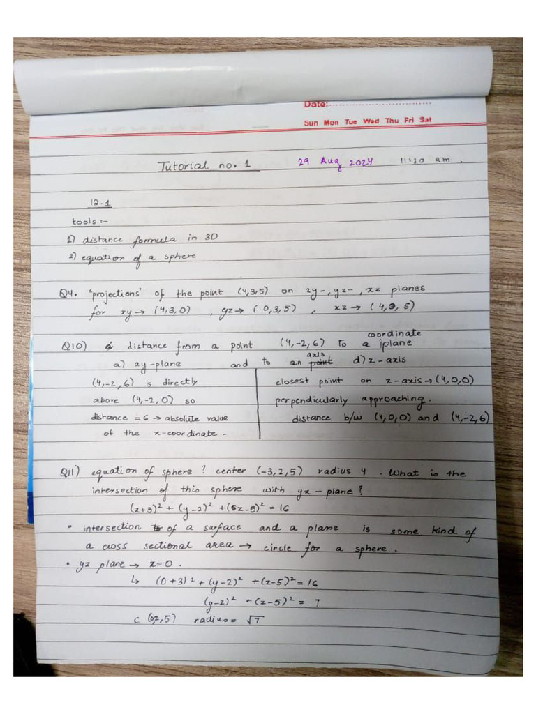 Tutorial # 1 Notes (29 Aug) | PDF