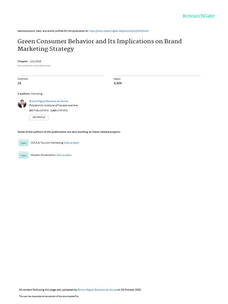 Green Consumer Behavior and Its Implications On Brand Marketing ...