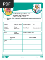 ESL Greetings and Farewell | PDF