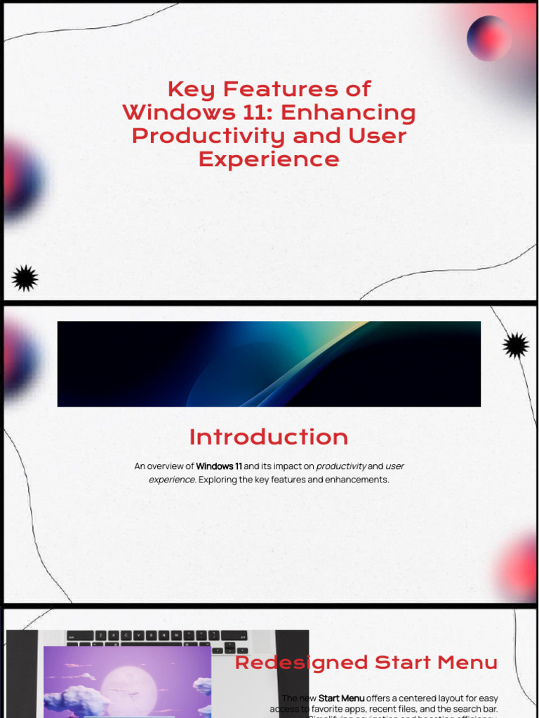 Slidesgo Key Features of Windows 11 Enhancing Productivity and User Experience ...