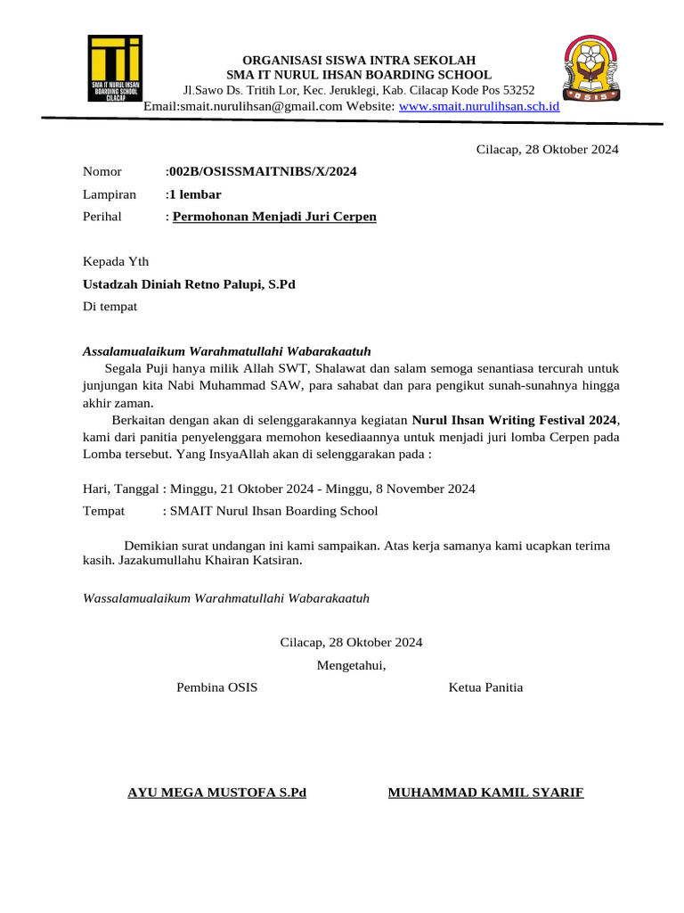 004-Surat Permohonan Juri HSN 2024 | PDF