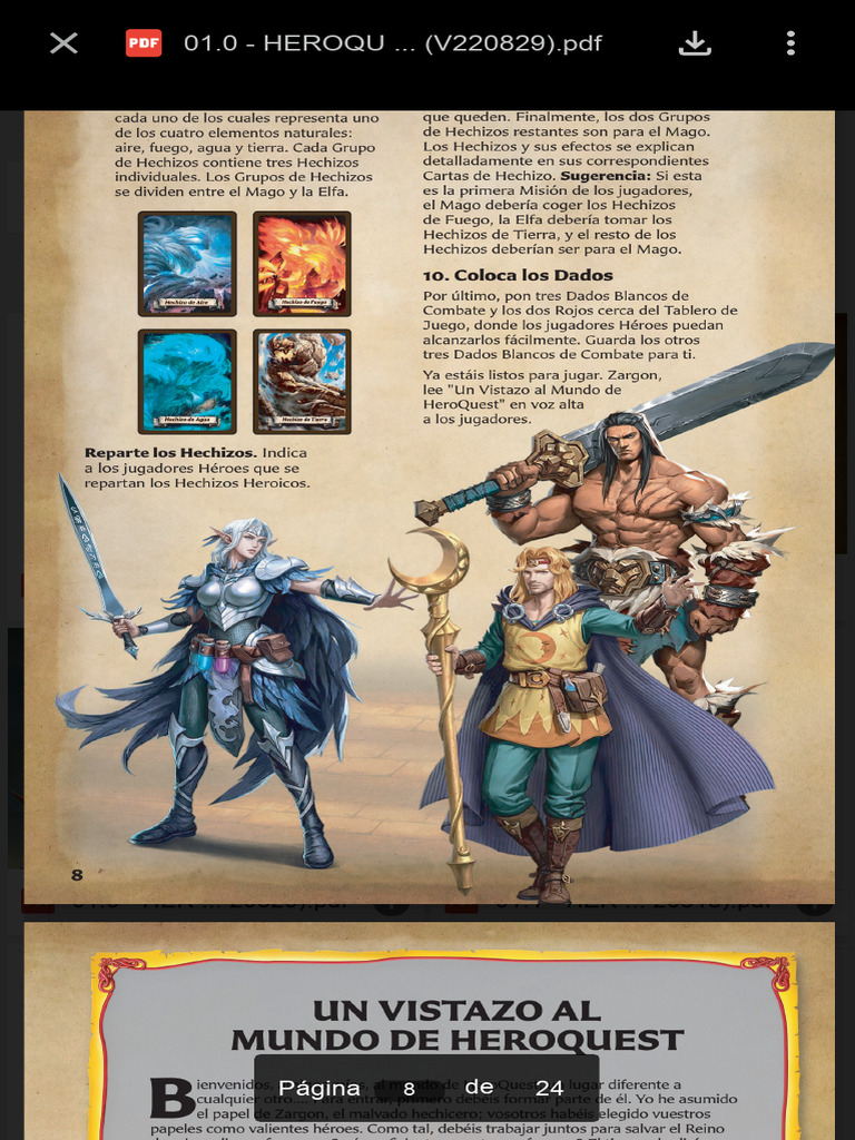 Hechizos y Personajes en HeroQuest 2021 | PDF