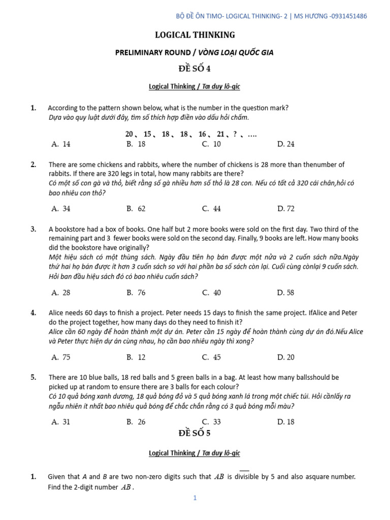 Logical Thinking - 2 | PDF