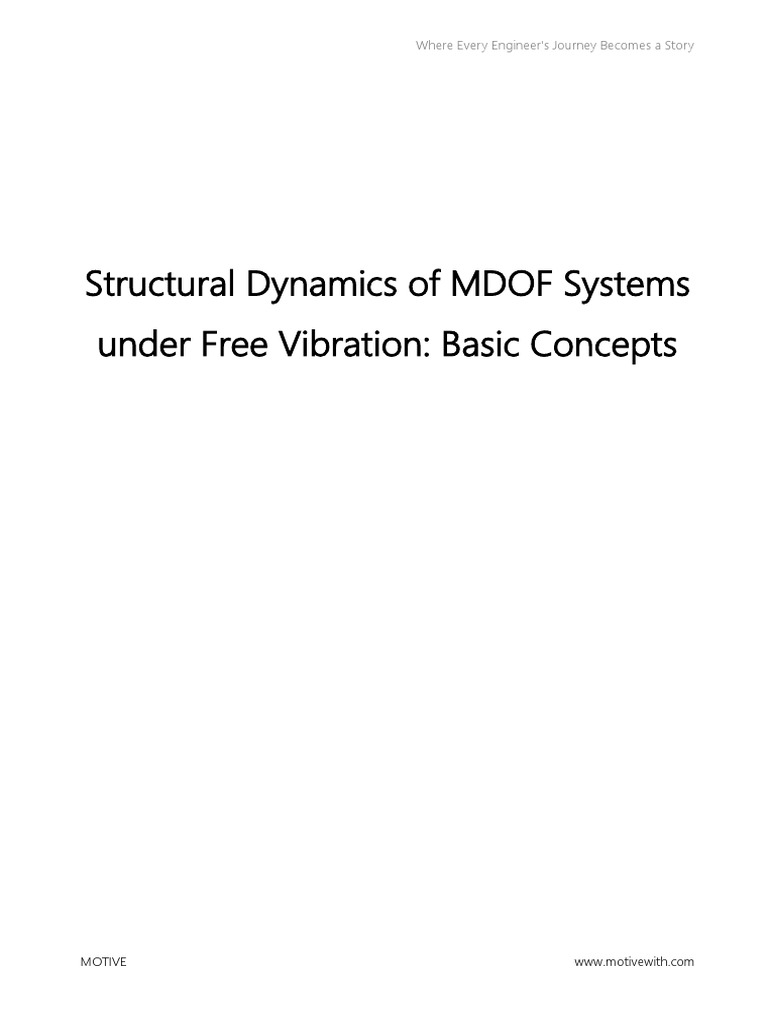 Structural Dynamics of MDOF Systems Under Free Vibration Basic Concepts - PDF | PDF | Mechanics ...