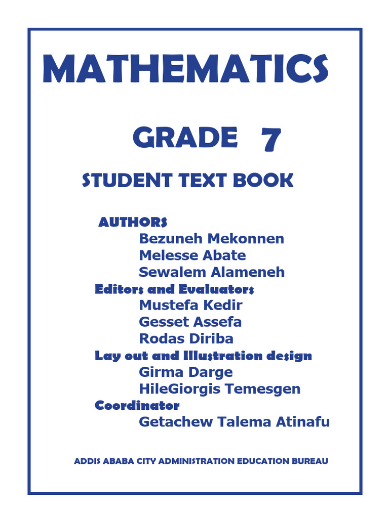 Grade 7-Mathematics Ethiofetenacom 159b | PDF | Educational Technology