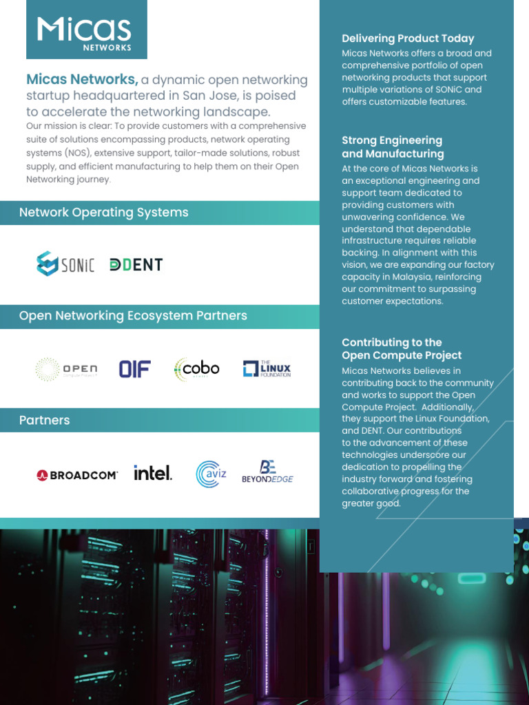Micas Networks: Open Networking Solutions | PDF | Computer Science ...
