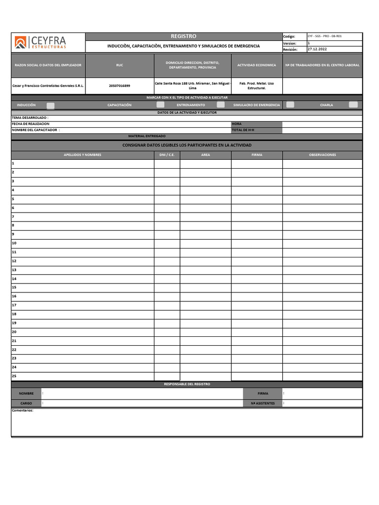 CYF-SGS-PRO-08-R01 Reg - Cap | PDF