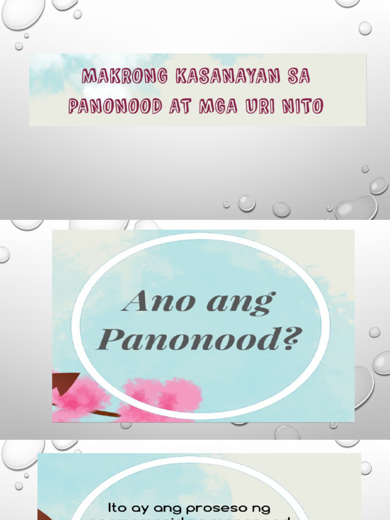 Makrong-kasanayan-sa-Panonood | PDF