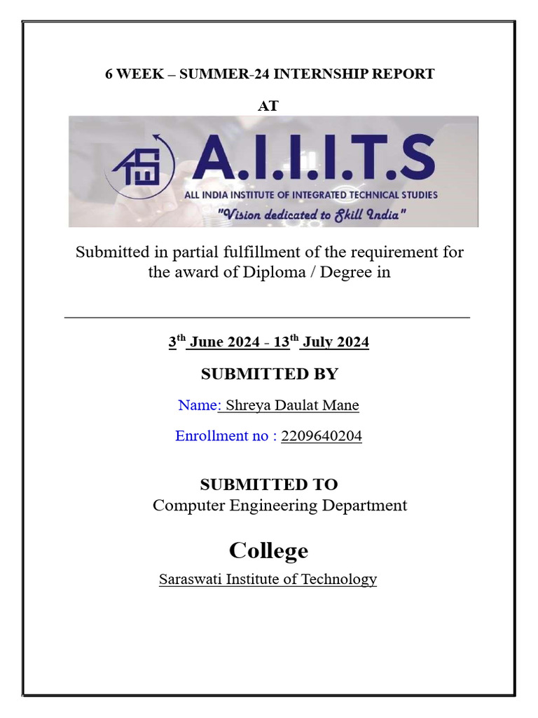 ditya itr | PDF | Engineering | Science
