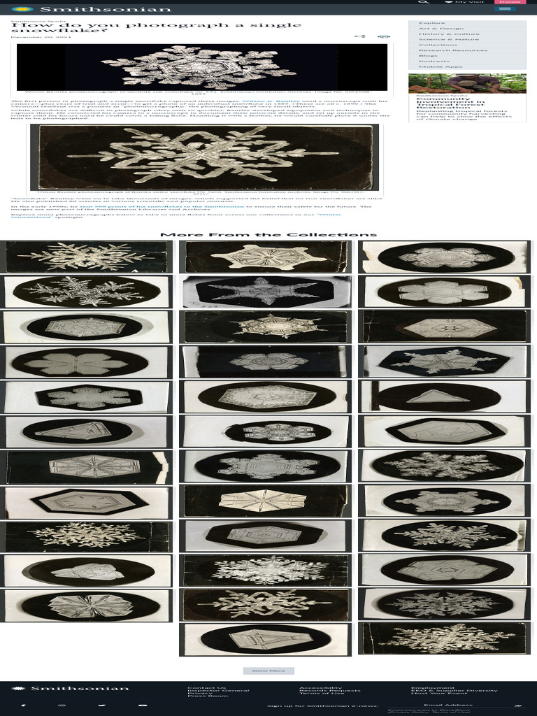 How Do You Photograph a Single Snowflake Smith… | PDF | Imaging