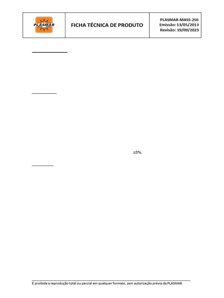 Ficha Técnica de Produto - ACII | PDF | Argamassa (alvenaria ...