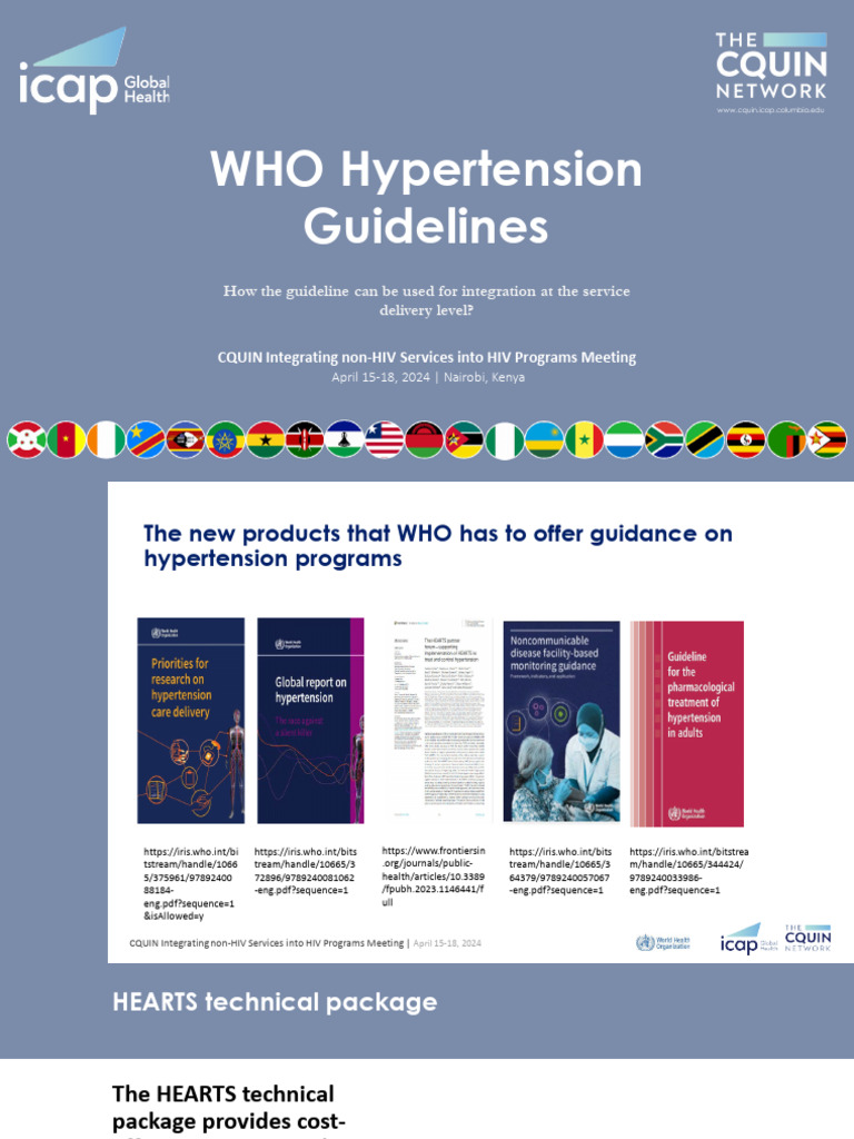 WHO Hypertension Guidelines FINAL WHO | PDF | Hypertension | Clinical ...