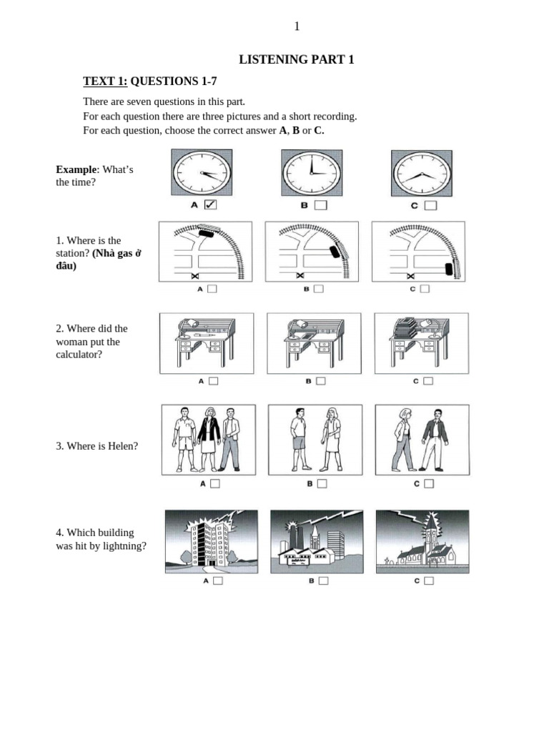 Listening Practice: Questions & Answers | PDF | Lunch