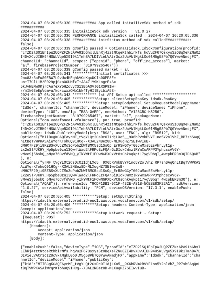 Id SDK Logs | PDF | Computer Science | Information Technology