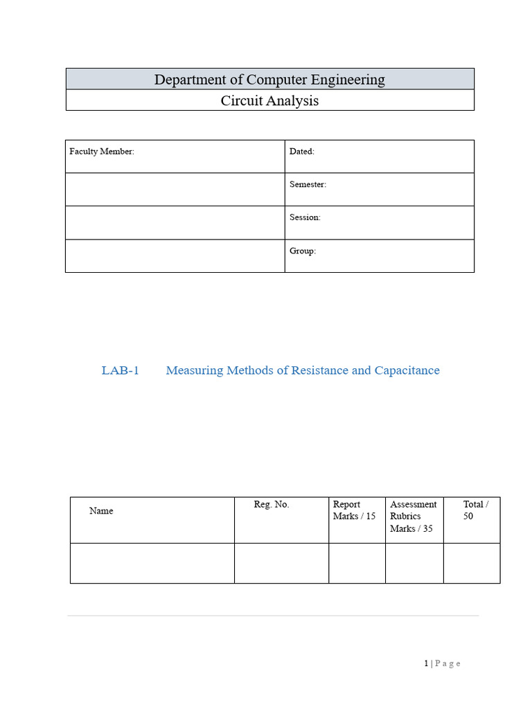 Lab 3 | PDF | Capacitor | Resistor
