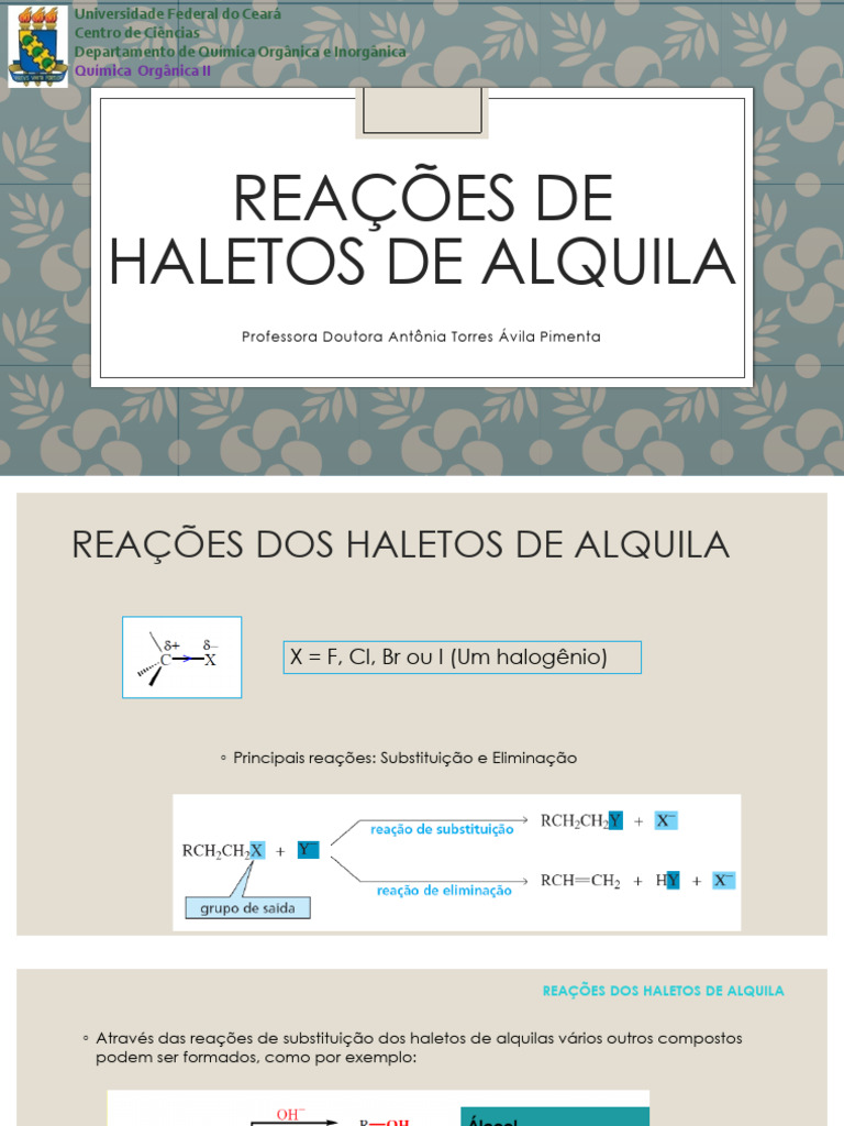 Reações de Haletos de Alquila: SN1, SN2, E1 e E2 | PDF | Alceno ...