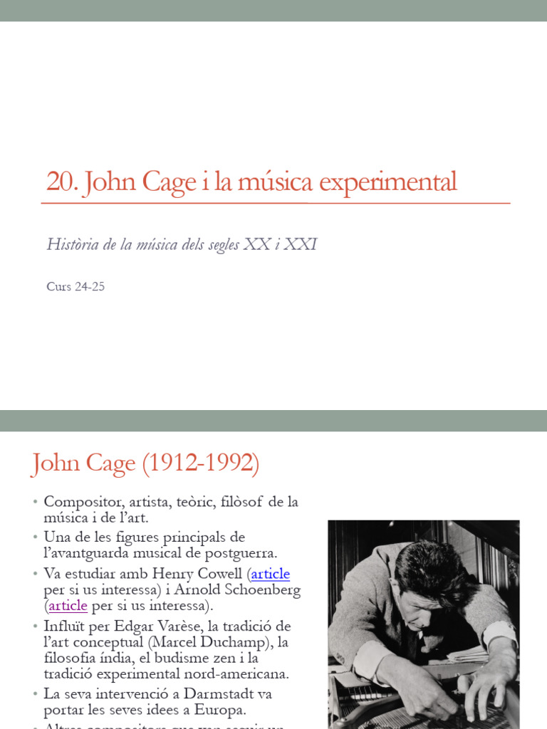 20 John Cage-Música Experimental | PDF