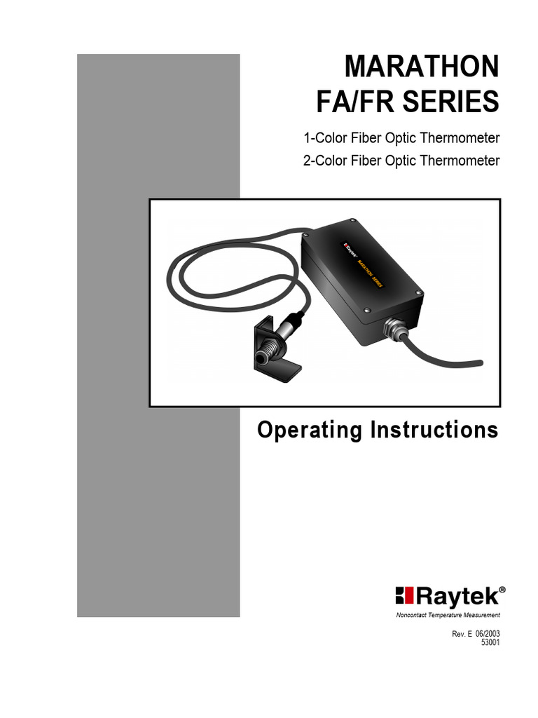 Raytek Marathon FR | PDF | Optical Fiber | Temperature