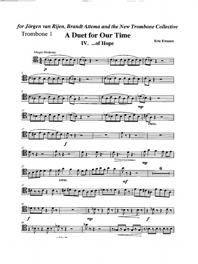 A Duet For Our Time - IV. of Hope (Trb.1) | PDF