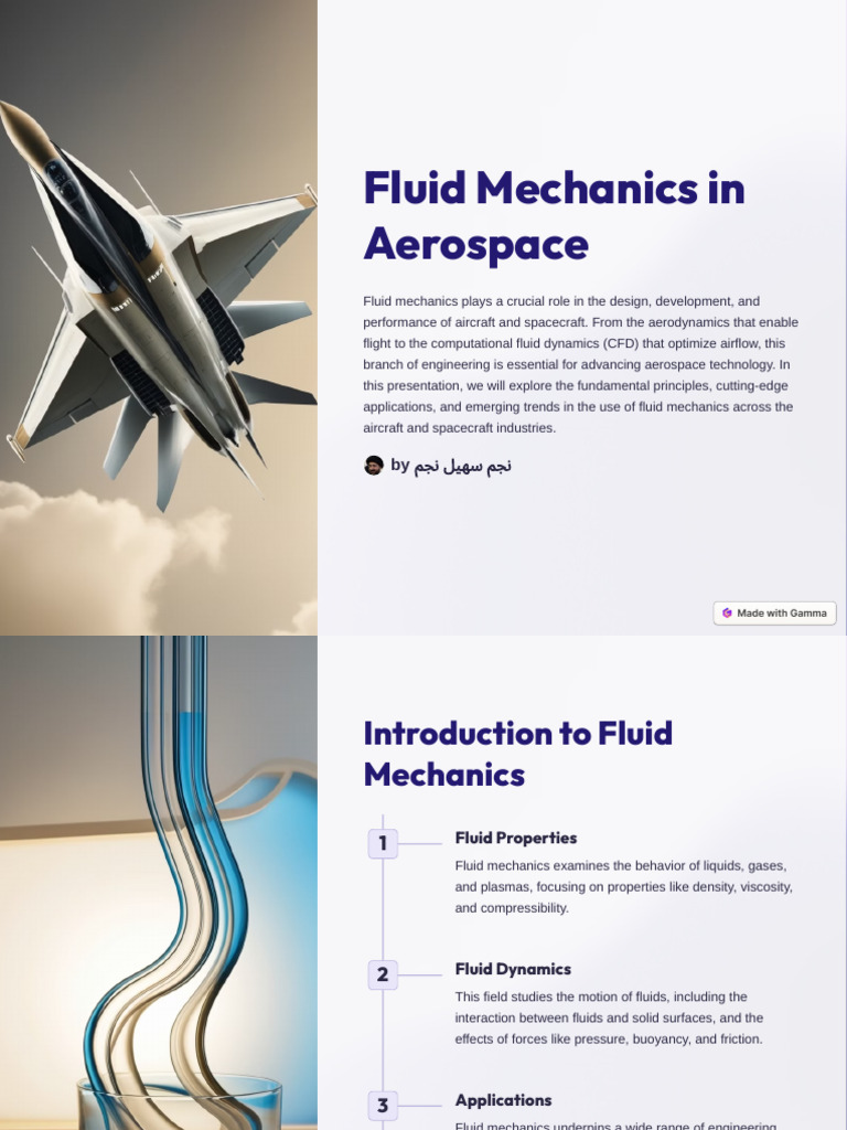 Fluid Mechanics in Aerospace Engineering | PDF | Lift (Force ...