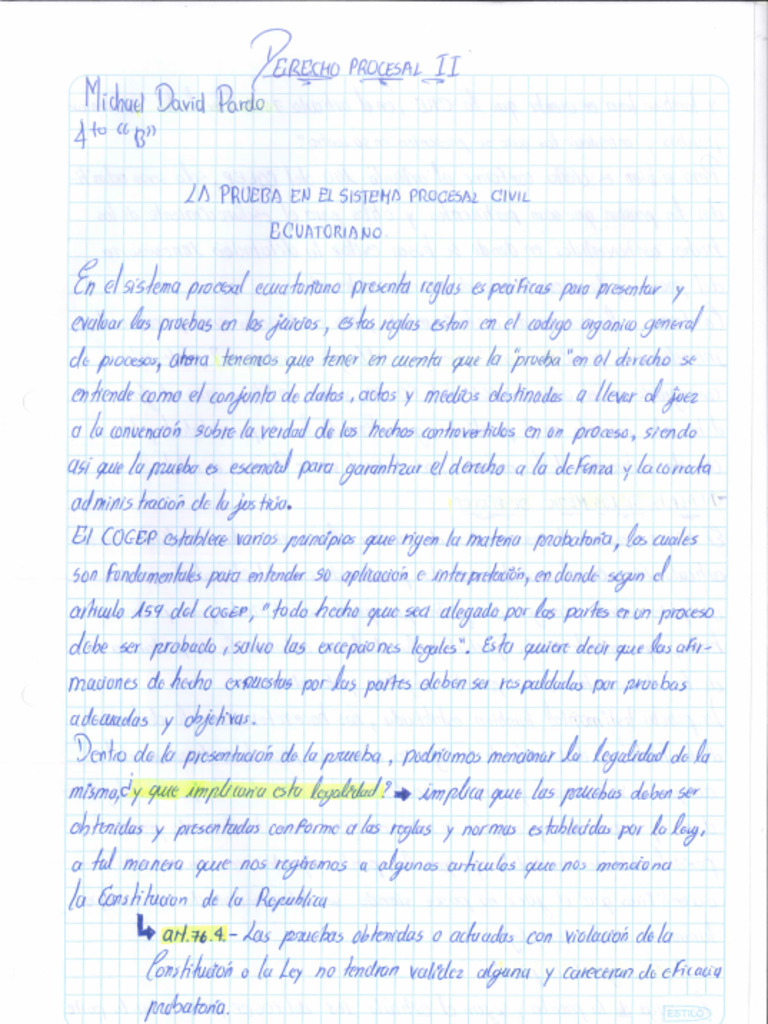 La Prueba - Michael David Pardo | PDF