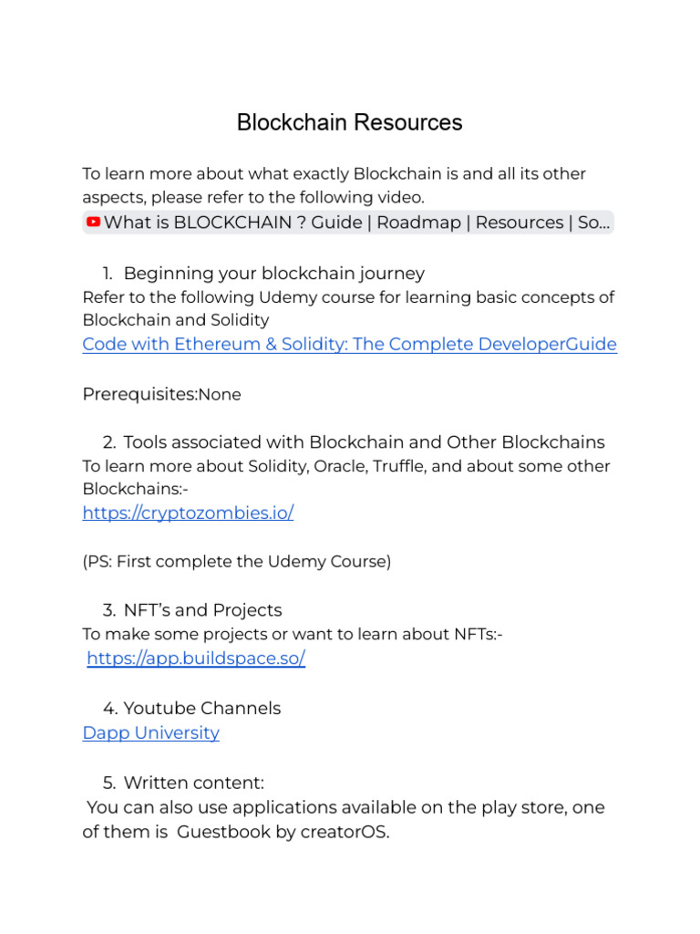 Blockchain Resources | PDF