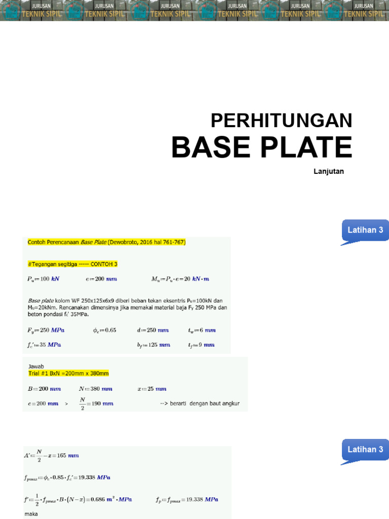 PERHITUNGAN BASE PLATE-2 | PDF