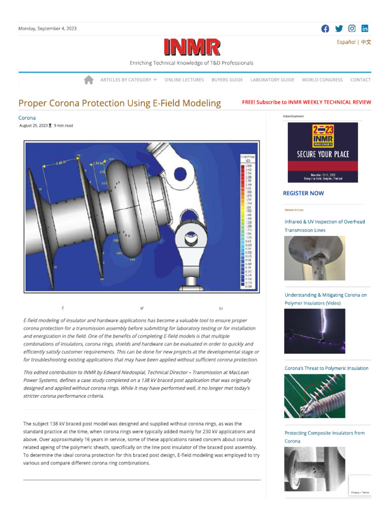 Proper Corona Protection Using E-Field Modeling | PDF