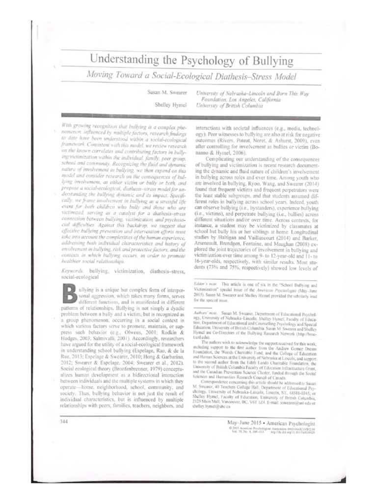 Bullying 2 | PDF