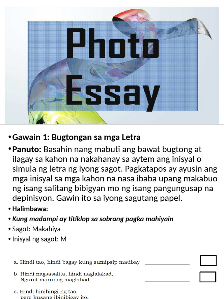 Ang Pictorial Essay | PDF