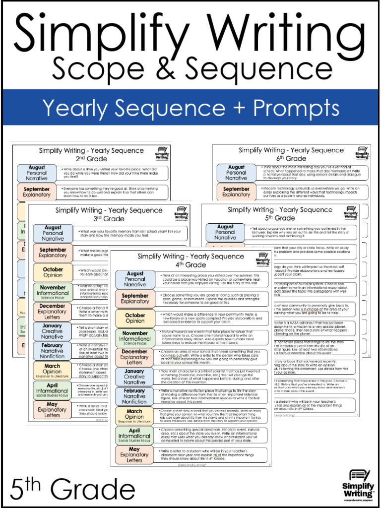 5 TH Grade Scope and Sequence | PDF | Information | Narrative