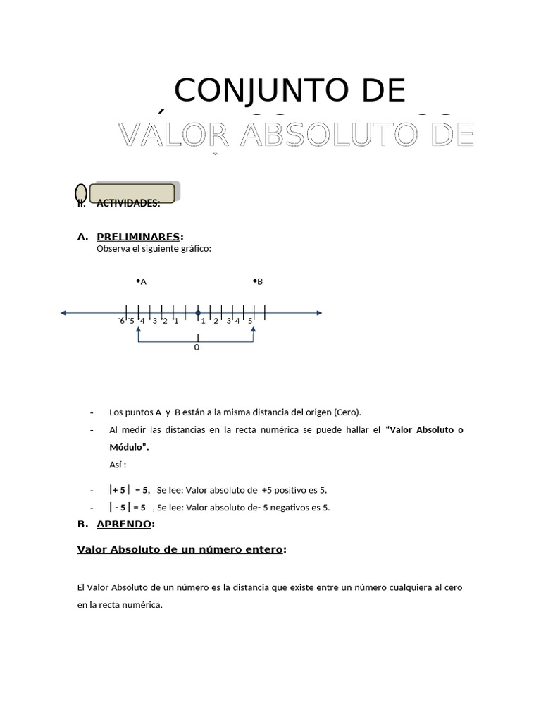 Álgebra (Valor Absoluto Z) | PDF
