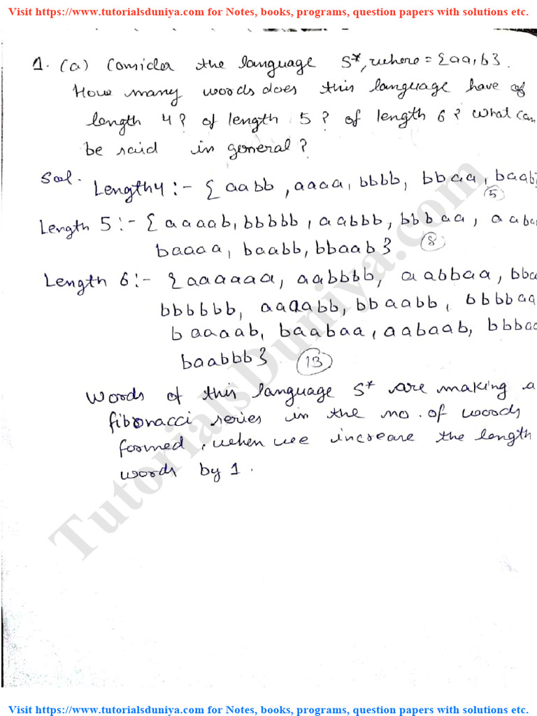 ToC Question Paper 2017 Solutions - Tutorialsduniya | PDF | Java (Programming Language ...